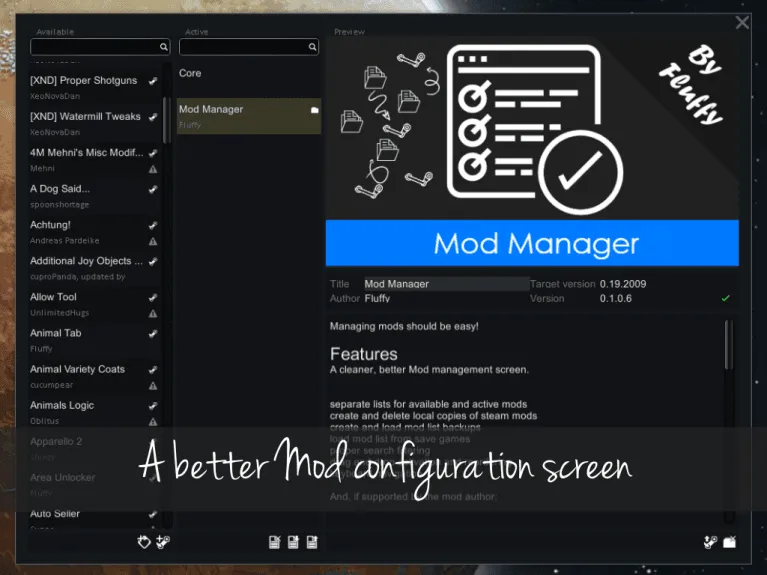 Mod Manager ⋆ RimWorld Base