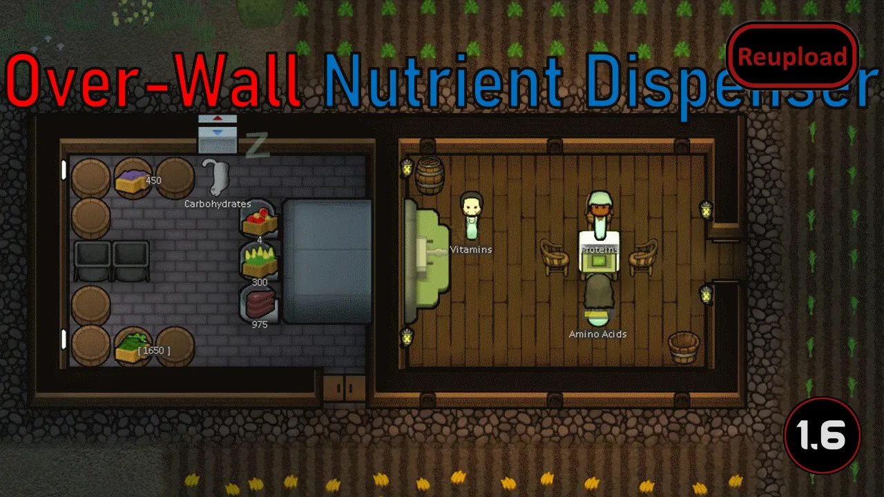 Over-Wall Nutrient Paste Dispenser Mod ⋆ RimWorld Base